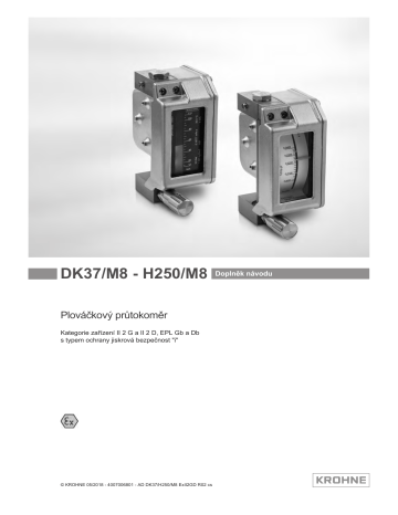 KROHNE DK 37 | H250 M8 ATEX / IECEx Ex-i Návod na obsluhu | Manualzz