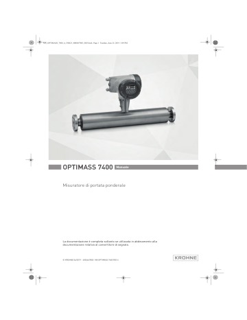 KROHNE OPTIMASS 7000 Manuale utente | Manualzz