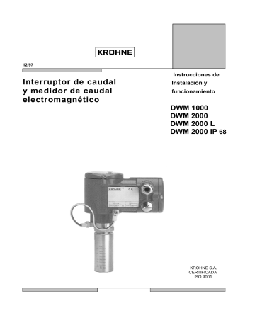 KROHNE DWM 1000 | 2000 Instrucciones de operación | Manualzz