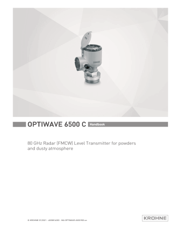 Krohne OPTIWAVE 6500 C Handbook | Manualzz