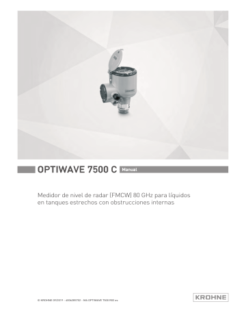 KROHNE OPTIWAVE 7500 C Manual de usuario | Manualzz