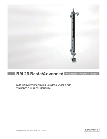 KROHNE BM 26 BASIC | ADVANCED Инструкция по началу работы | Manualzz