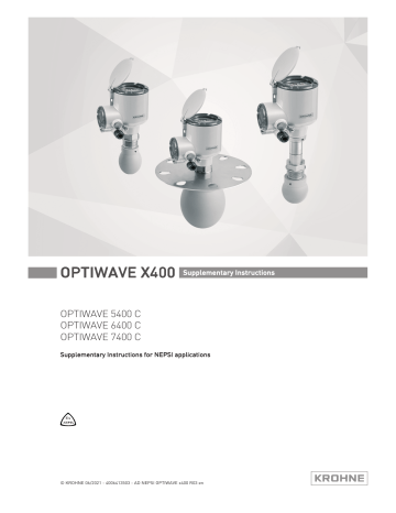 Krohne OPTIWAVE x400 NEPSI Owner's Manual | Manualzz
