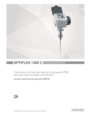 KROHNE OPTIFLEX 1300 INMETRO Manual do proprietário | Manualzz