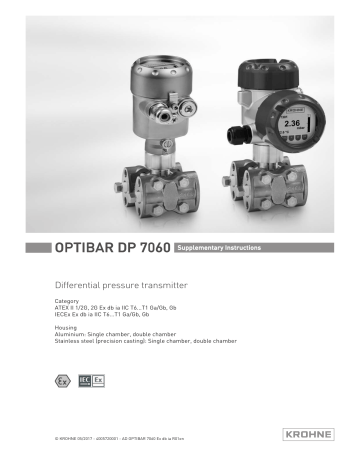 Krohne OPTIBAR DP 7060 Ex db ia Owner's Manual | Manualzz