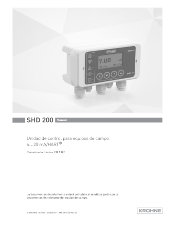 KROHNE SHD 200 Manual de usuario | Manualzz