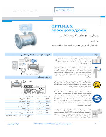 KROHNE OPTIFLUX 2000 | 4000 | 5000 Quick start Guide | Manualzz