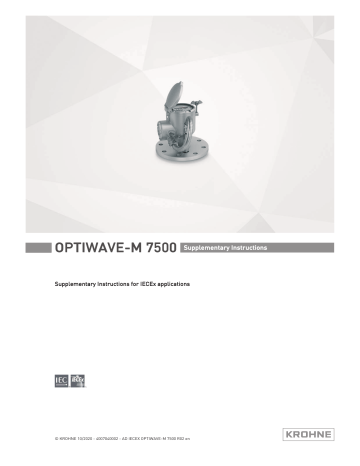 2.2.3 Optional purging system. KROHNE OPTIWAVE-M 7500 IECEx | Manualzz