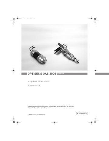 Krohne OPTISENS OAS 2000 Handbook | Manualzz