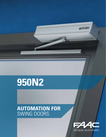 FAAC 950N2 Swing Door Operator Datasheet | Manualzz