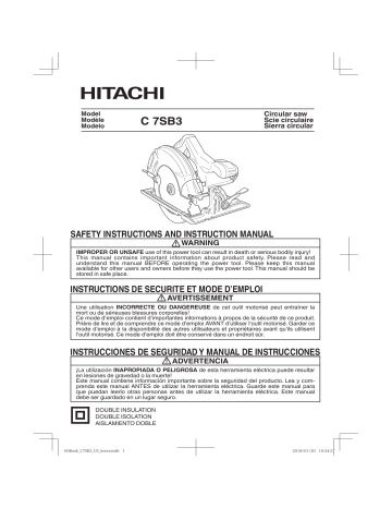 Hikoki C7SB3 CIRCULAR SAW Instruction Manual | Manualzz