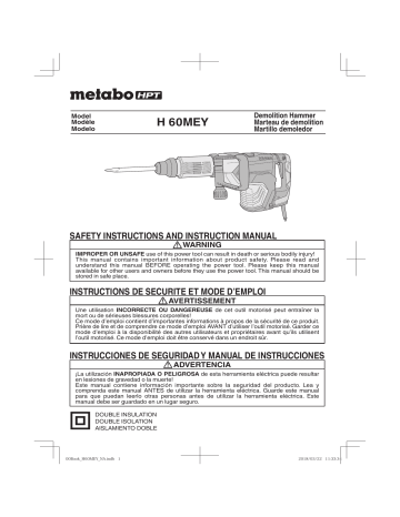 Hikoki H60MEY Instruction manual | Manualzz