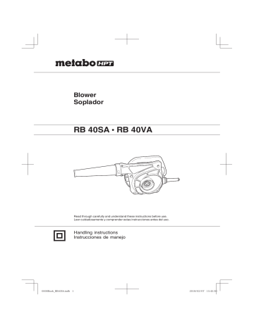 Hikoki RB40VA BLOWER Instruction Manual | Manualzz