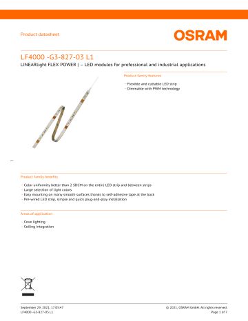 Osram LF4000-G3-827-03 L1 Data Sheet | Manualzz