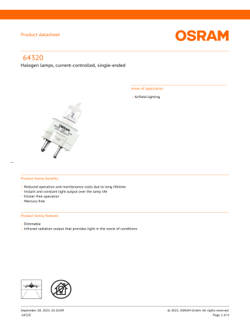 Osram 64320 Data Sheet | Manualzz