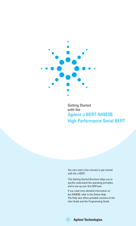 Keysight N4903B J-BERT Quick Start Guide | Manualzz