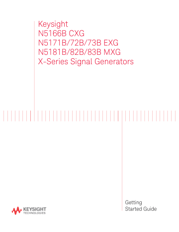 Keysight X-Series Signal Generators Getting Started Guide | Manualzz