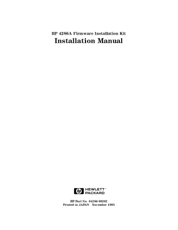Keysight 4286A RF LCR Meter Installation Guide | Manualzz