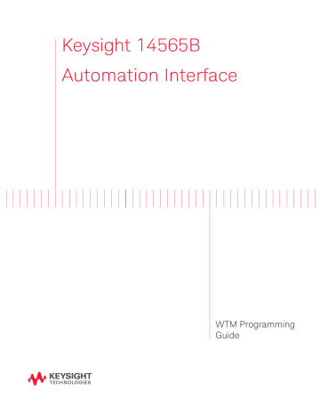Keysight 14565B WTM Installation Guide | Manualzz