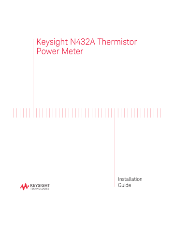 Keysight N432A Thermistor Power Meter Installation Guide | Manualzz