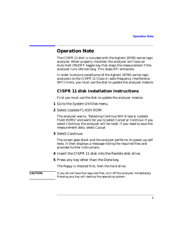 Keysight CISPR 11 Disk Installation Guide | Manualzz