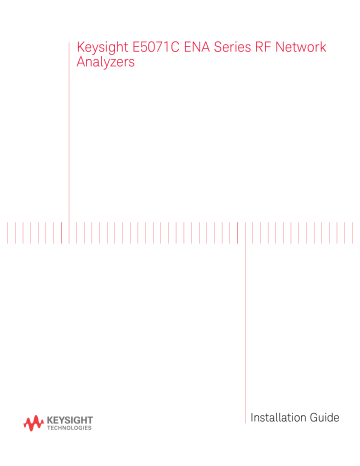 Keysight E5071C Installation Guide | Manualzz