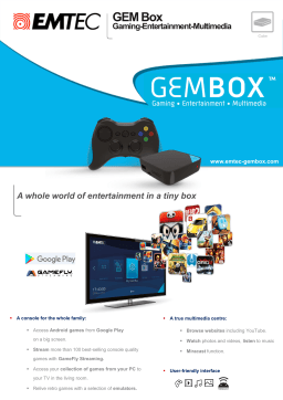 Emtec GEM Box - Data Sheet, User manual
