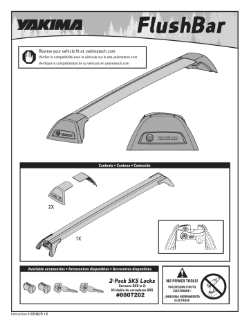 Yakima FlushBar System Aero Crossbar Owner's Manual | Manualzz