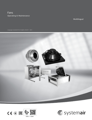 SystemAir Multilingual, KBT 160D4 IE2, TFSK 315 Sileo Grey, K 200 M sileo, K 200 L sileo, K 160 ...