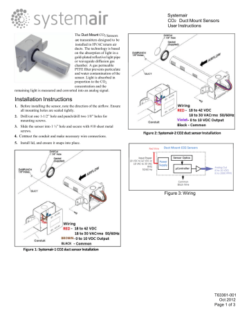 Systemair -2 CO2 duct sensor Installation Manual | Manualzz