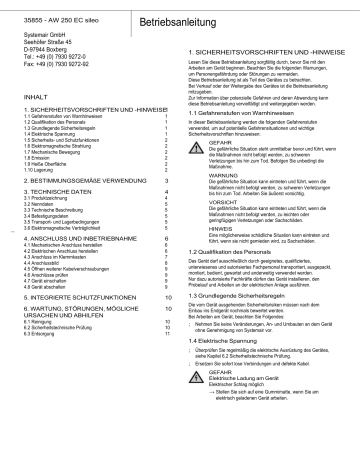 Systemair AW 250 EC sileo Axial fan Owner's Manual | Manualzz