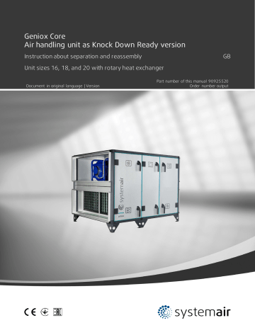 Systemair Geniox Core Owner's Manual | Manualzz