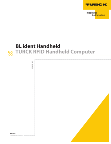 Turck BL ident Handheld Hardware Owner's Manual | Manualzz