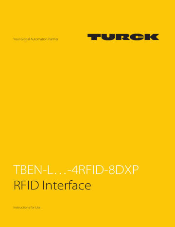 Turck TBEN-L…-4RFID-8DXP Instructions for use | Manualzz
