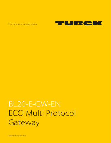 Turck BL20-E-GW-EN Instructions for use | Manualzz