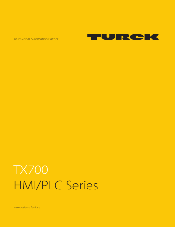 Turck TX700 - HMI/PLC Series Instructions for use | Manualzz