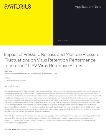 Virosart CPV Capsule Height 4, Hose barb User Manual | Manualzz