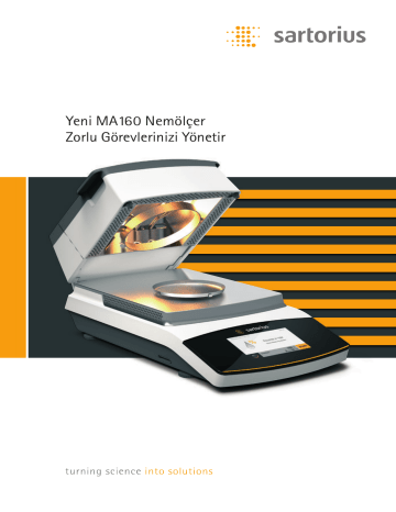 MA160 Infrared Moisture Analyzer Kullanım kılavuzu | Manualzz