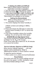 Lifebreath 99-DXPL02 - Installation manual, Operating instructions