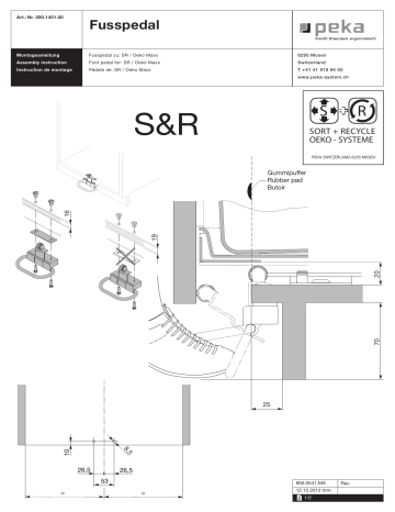 Hafele 502.47.183 Foot Pedal Installation instructions | Manualzz