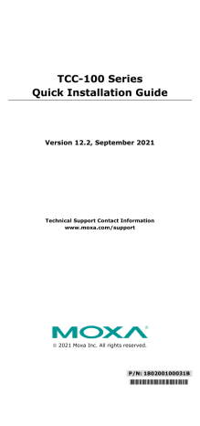 Moxa TCC-100/100I Series Quick Install Guide | Manualzz