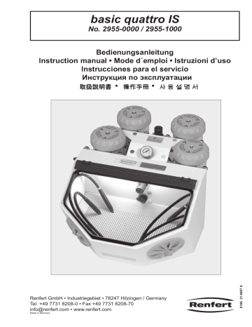 Renfert Basic quattro IS 2955x000 Instruction manual | Manualzz