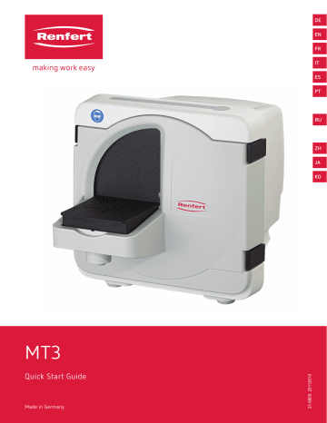 Renfert MT3 / MT3 pro 1808xx00 Guide de démarrage rapide | Manualzz