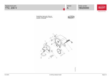 Renfert 18020000 Version A Spare Parts List | Manualzz