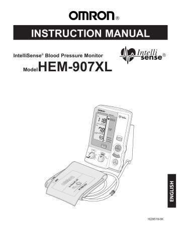 Omron HEM-907XL Professional Intellisense® Blood Pressure Monitor ...
