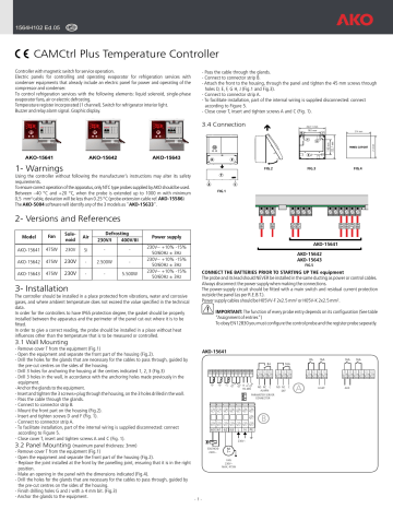 AKO CAMCtrl Plus Temperature Controller Instructions | Manualzz