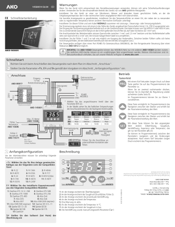 AKO Electronic expansion valve controller Quick guide | Manualzz