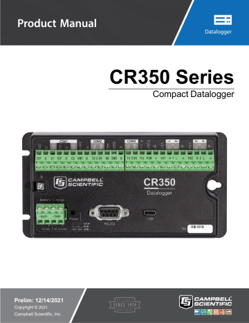 Campbell Scientific CR350 Series () Owner Manual | Manualzz