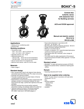 KSB BOAX-S Manual | Manualzz