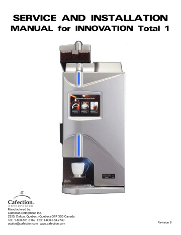 Cafection INNOVATION Total 1 Service And Installation Manual | Manualzz
